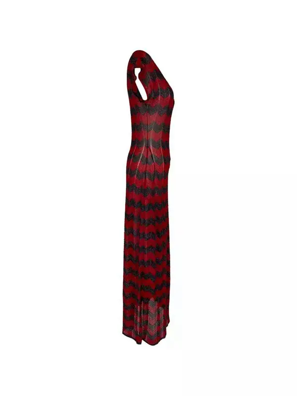 Missoni Chevron Knit Maxi Dress - Red