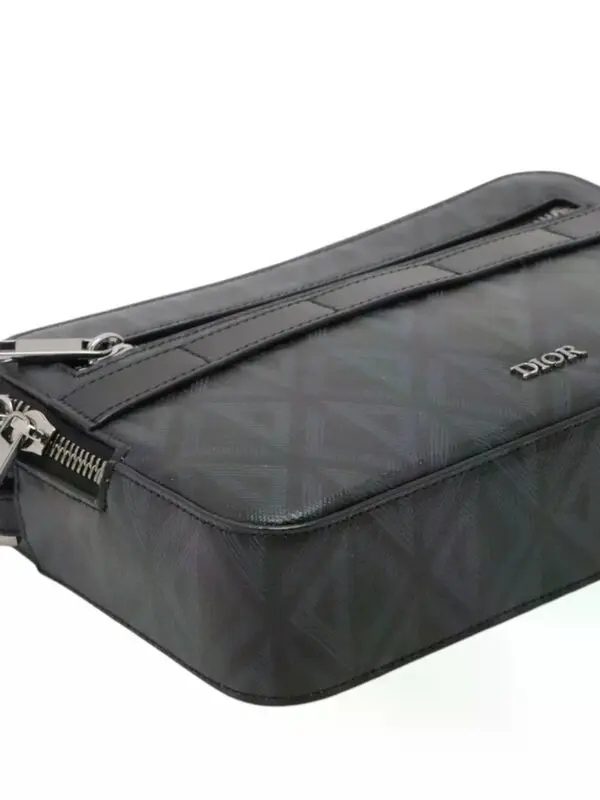Dior Cd Diamond Coated Canvas Messenger Pouch Crossbody Bag