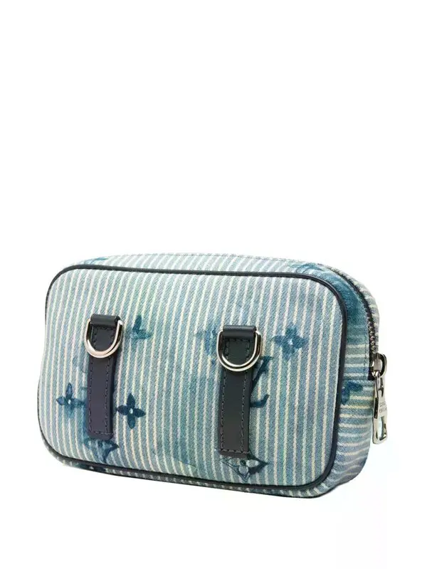 LOUIS VUITTON Monogram Denim Watercolor Hickory Stripes Outdoor Pouch Crossbody Bag