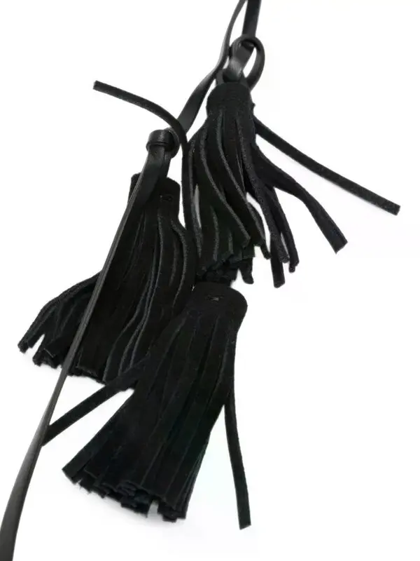 TWINSET Tassel Detail Whipstitch Trim Belt - Black
