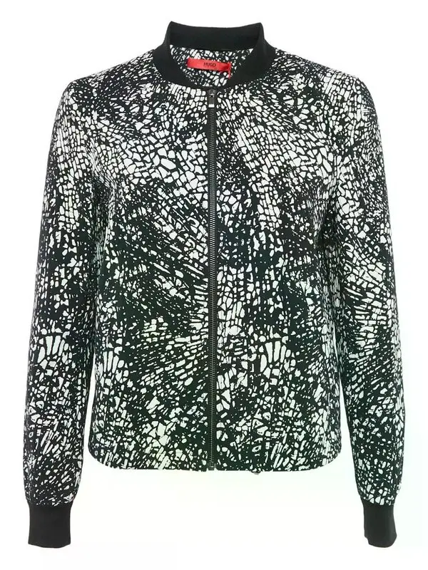 Hugo Boss Crackle Print Bomber Jacket