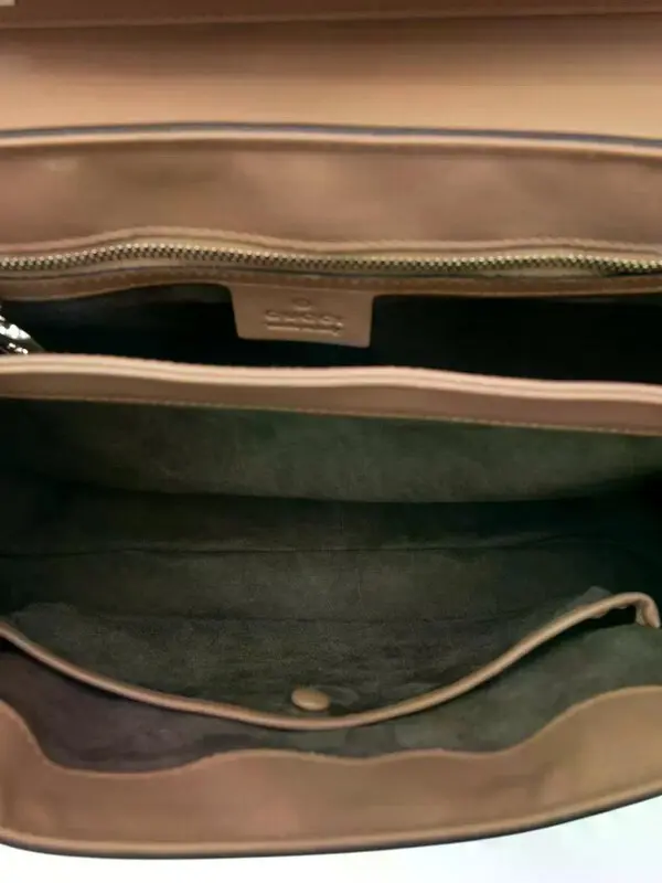 Gucci Smooth Calfskin Bamboo Lady Lock Handbag - Neutrals