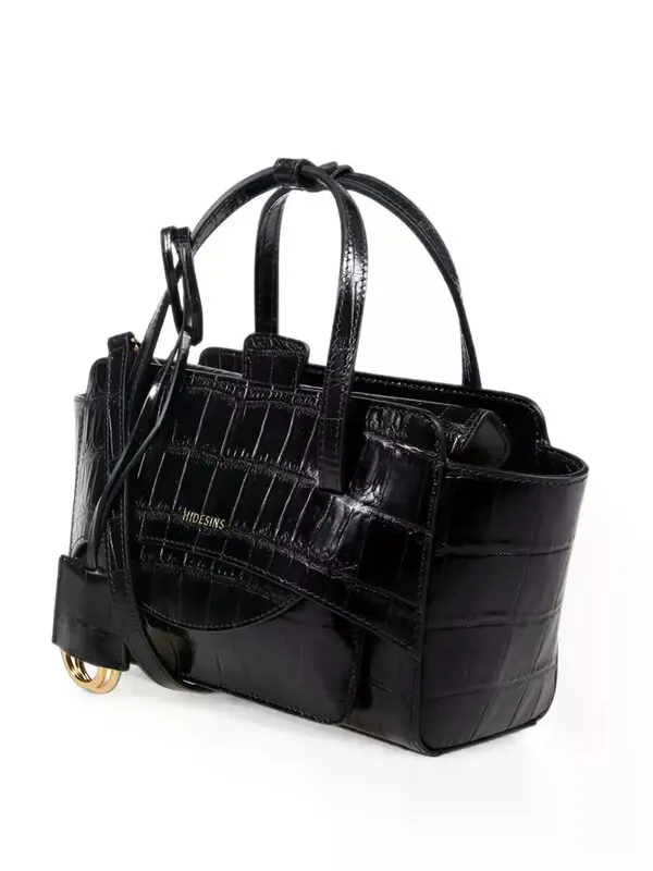 HIDESINS S Flap Croc-effect Leather Tote Bag