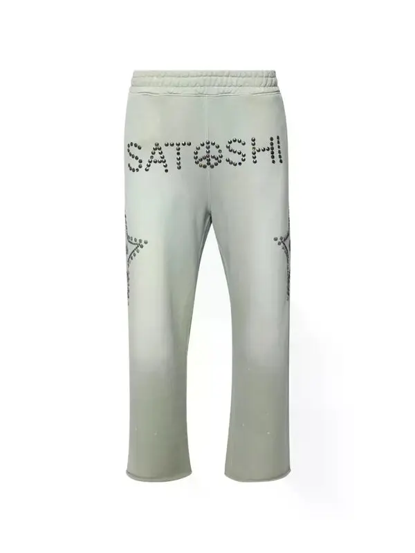 SATOSHI NAKAMOTO Star-studded Track Pants - Neutrals