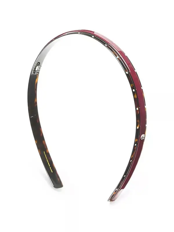 MAISON MICHEL Savannah Tortoiseshell-effect Headband - Red