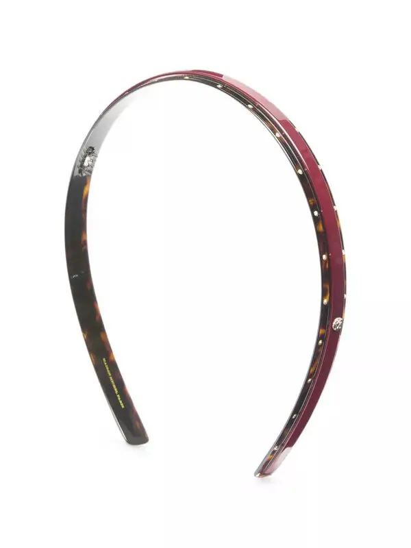 MAISON MICHEL Savannah Tortoiseshell-effect Headband - Red