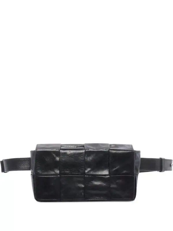 Bottega Veneta Cassette Intrecciato Belt Bag - Black