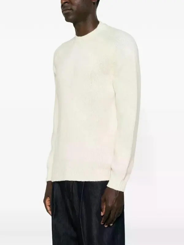 SCAGLIONE Ribbed-knit Raglan-sleeve Sweater