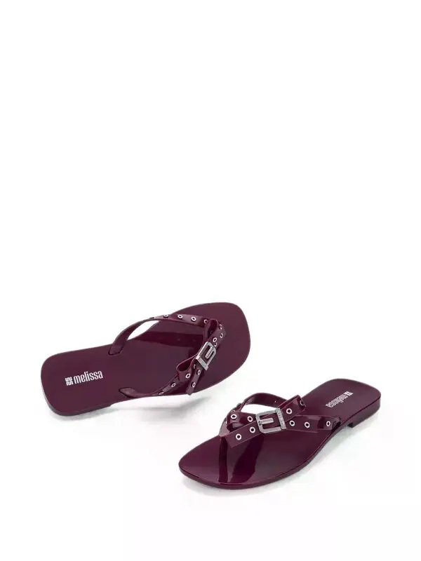 Melissa Squared Embellished Flip-flops