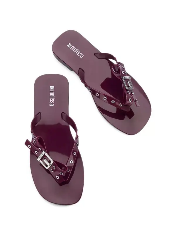 Melissa Squared Embellished Flip-flops