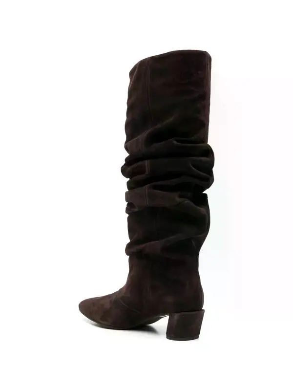 LISKA Slouchy Suede Boots - Brown