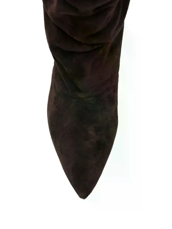 LISKA Slouchy Suede Boots - Brown
