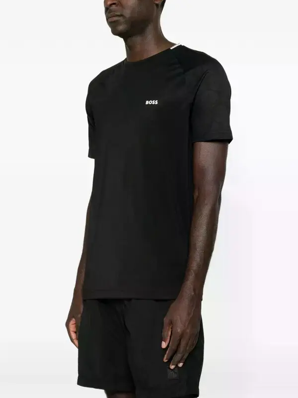 BOSS Logo-print Raglan-sleeve T-shirt