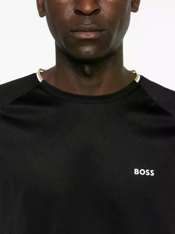 BOSS Logo-print Raglan-sleeve T-shirt