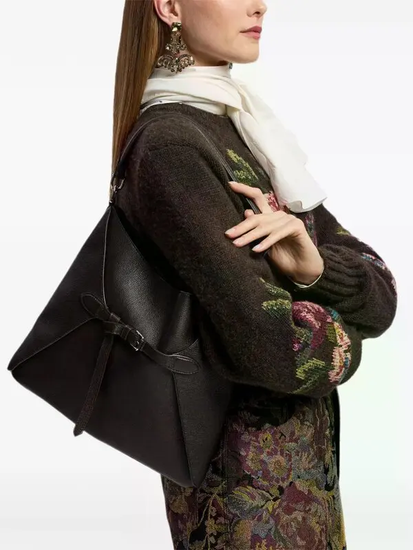 Ralph Lauren Buckled Goatskin Shoulder Bag