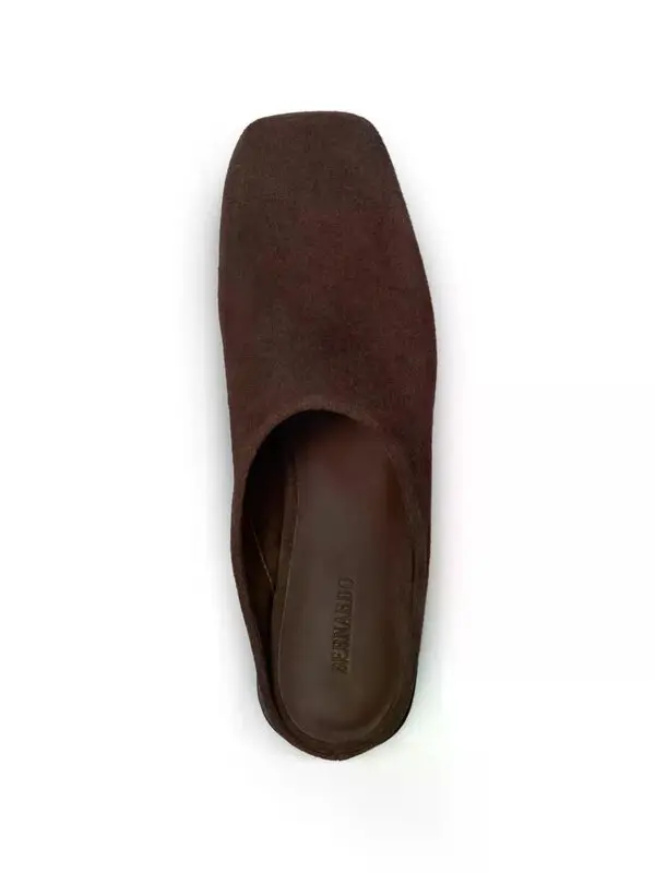 Bernardo Porto Square-toe Suede Mules - Brown