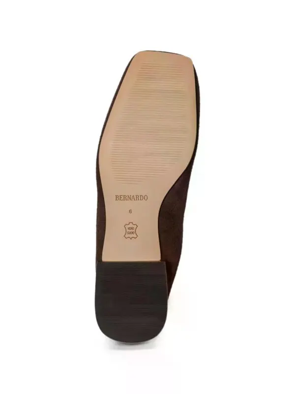 Bernardo Porto Square-toe Suede Mules - Brown