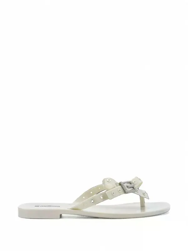 Melissa Harmonic Squared Bow Detail Flip Flops