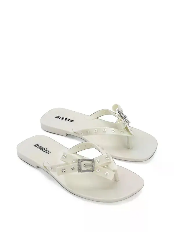 Melissa Harmonic Squared Bow Detail Flip Flops
