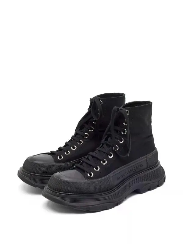 Alexander McQueen Tread Slick Lace-up Sneakers - Black