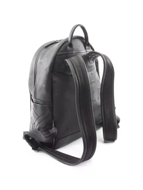 Mcm Geometric Logo Print Backpack