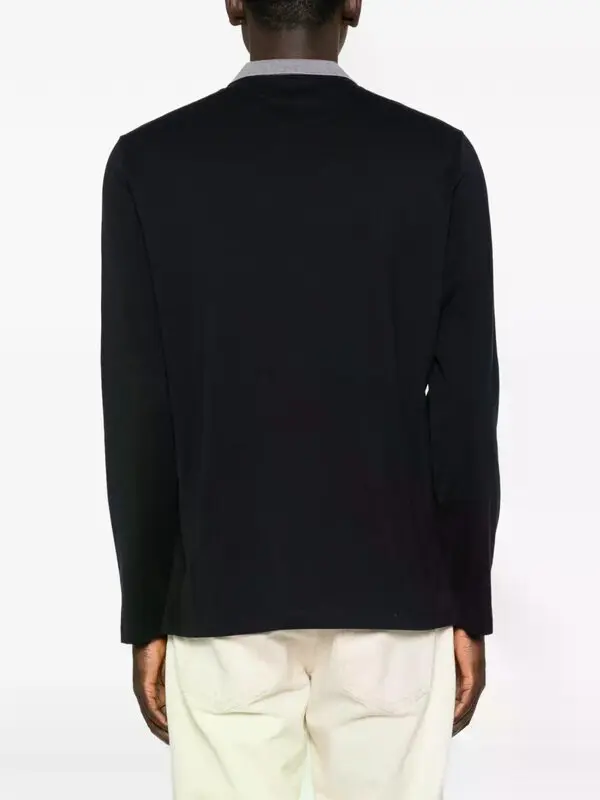 Brunello Cucinelli Long-sleeve Polo Shirt - Blue