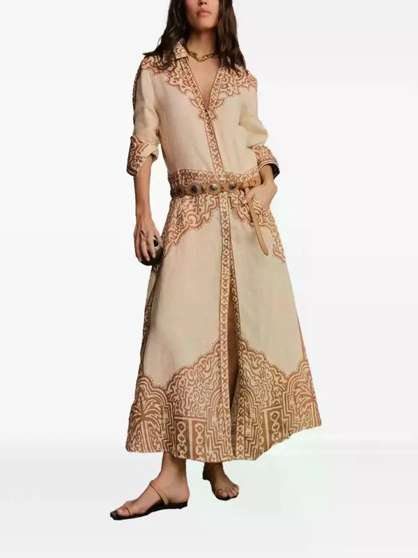 Johanna Ortiz Graphic Print Maxi Dress