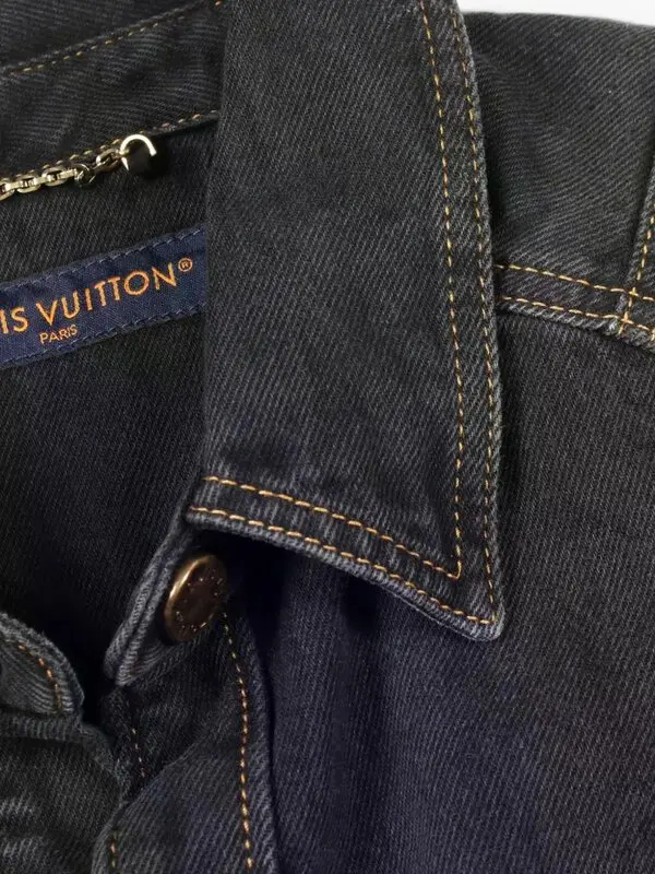 LOUIS VUITTON Logo-embroidered Denim Jacket