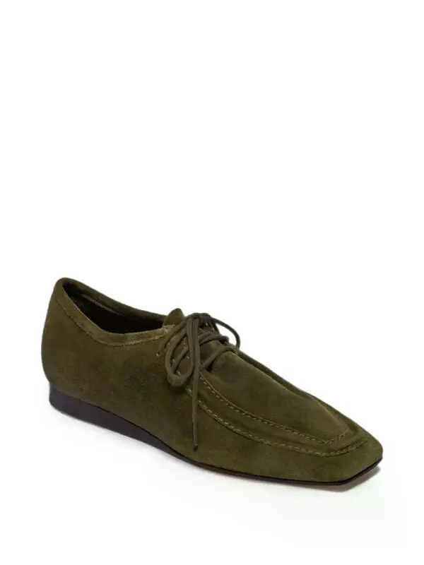 Bernardo Tate Square-toe Derby Shoes - Green