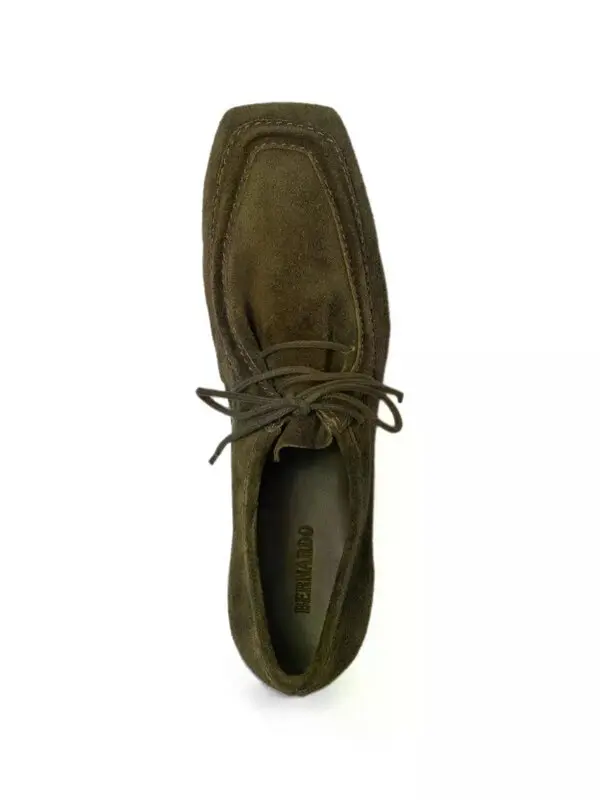 Bernardo Tate Square-toe Derby Shoes - Green