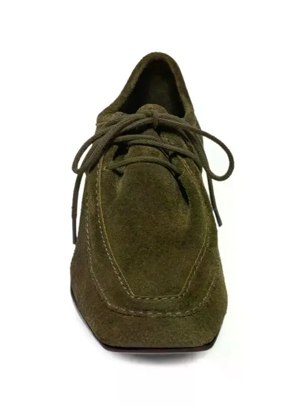 Bernardo Tate Square-toe Derby Shoes - Green