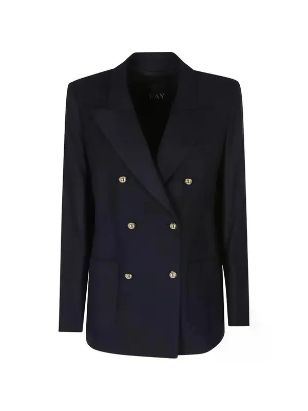 FAY Double-breasted Blazer With Peak Lapels