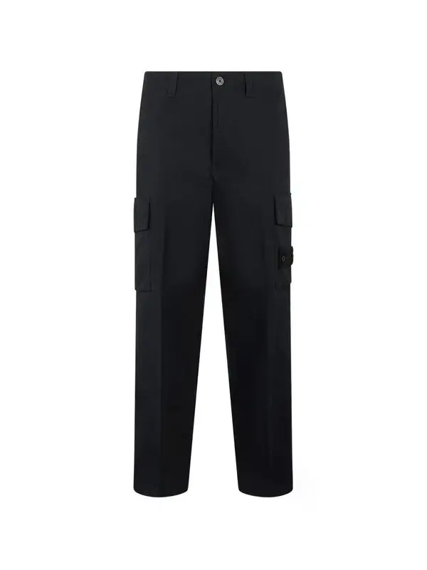 Stone Island All-weather Cotton Canvas Ghost Cargo Trousers