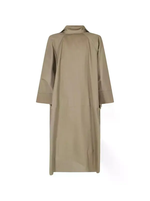 BAZAR DELUXE Button-front Trench Coat With Chain Detail