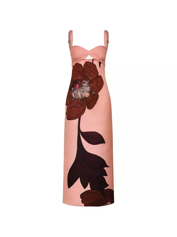 Johanna Ortiz Sweetheart Neck Sleeveless Maxi Dress