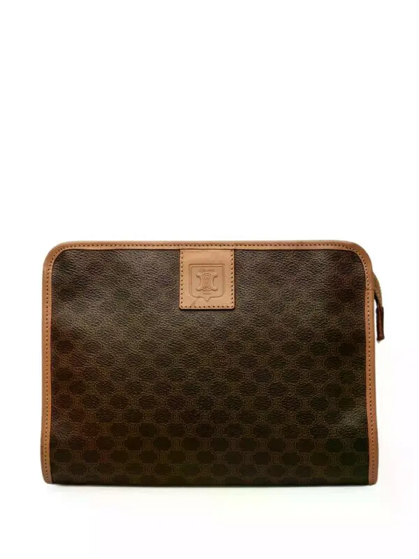 Celine 2015 Macadam Coated Canvas Clutch Bag
