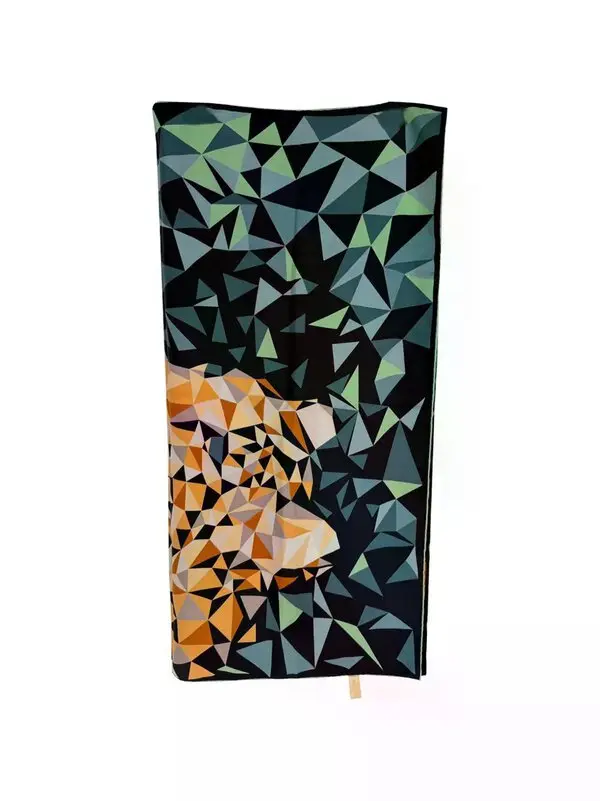 Cartier Panthère Pixel Motif Scarf - Black
