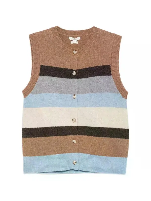 YERSE Striped Knit Gilet