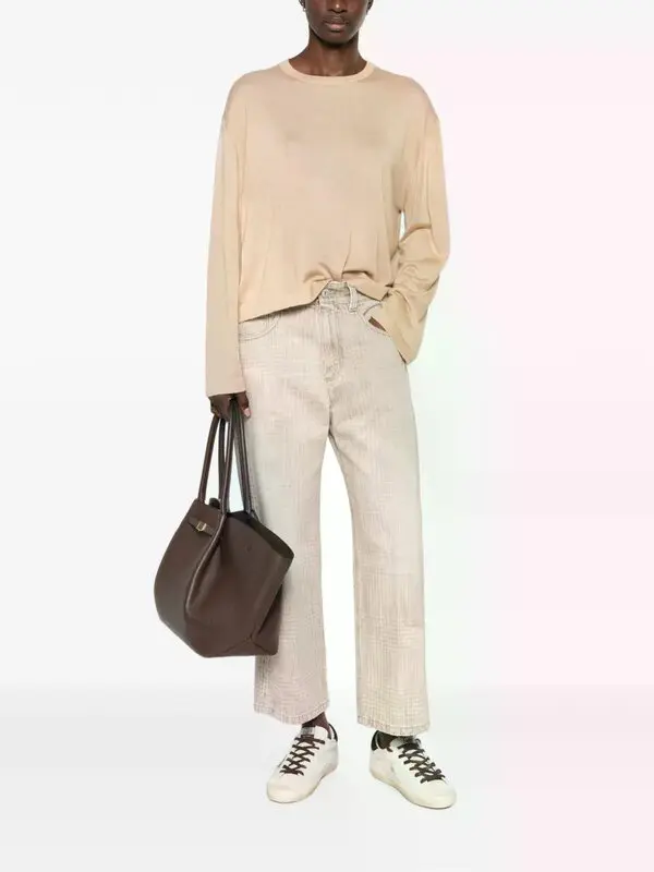 Brunello Cucinelli Prince Of Wales Check Jeans - Neutrals