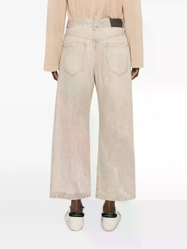 Brunello Cucinelli Prince Of Wales Check Jeans - Neutrals