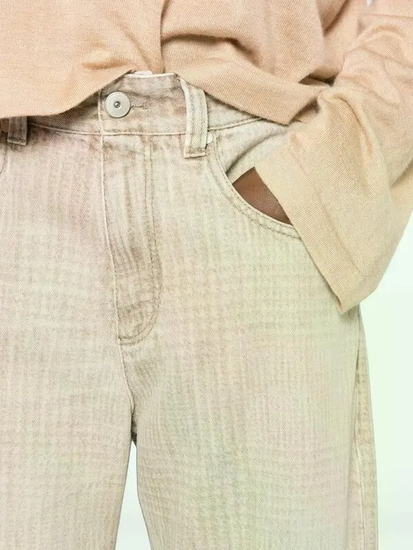 Brunello Cucinelli Prince Of Wales Check Jeans - Neutrals
