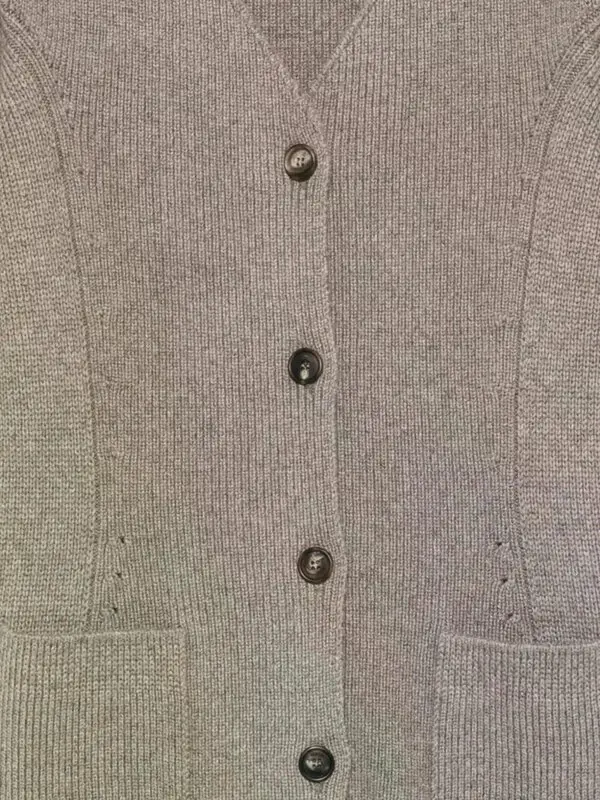 Malo Ribbed Knit V-neck Cardigan