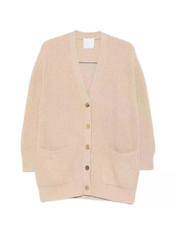 Malo Ribbed Knit V-neck Cardigan