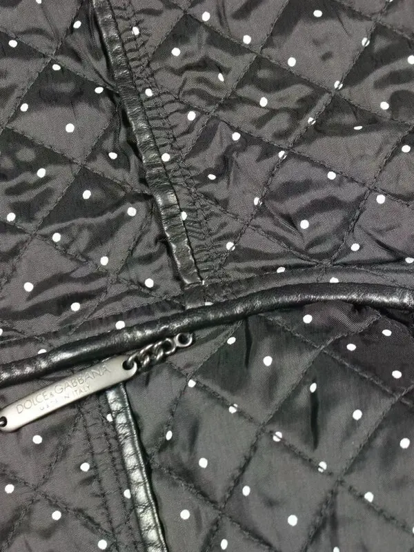 Dolce & Gabbana Quilted Leather Hooded Jacket