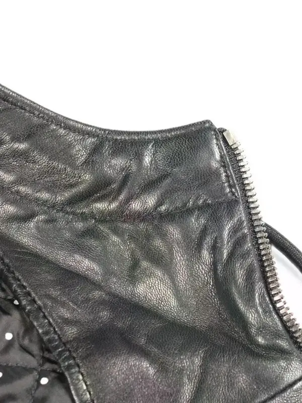 Dolce & Gabbana Quilted Leather Hooded Jacket - Black