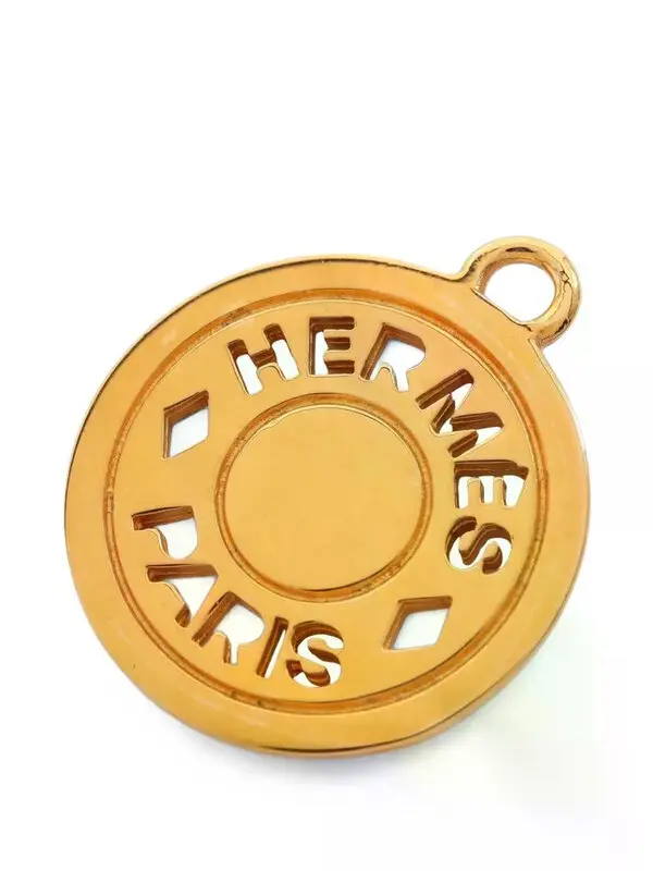 Hermès 2010s Serie Cut-out Pendant - Gold