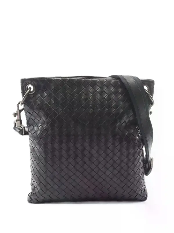Bottega Veneta Intrecciato Shoulder Bag - Black
