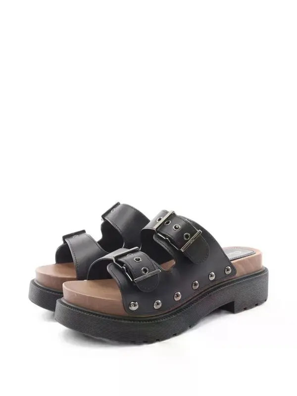 Dior Leather Buckled Platform Sandals