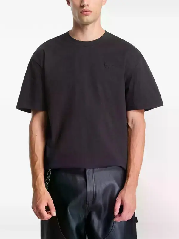 KARL KANI Logo-embroidered Graphic-print T-shirt