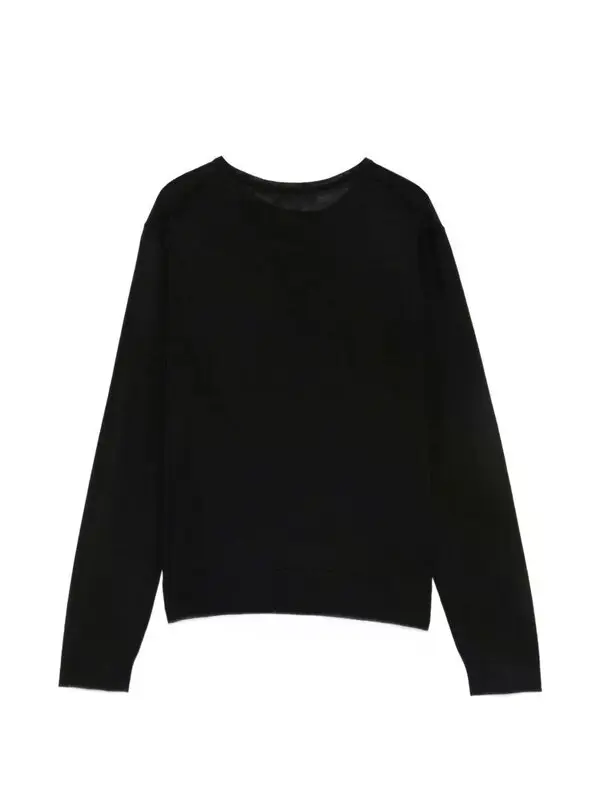 Malo Fine Knit Top With Contrast Stitching